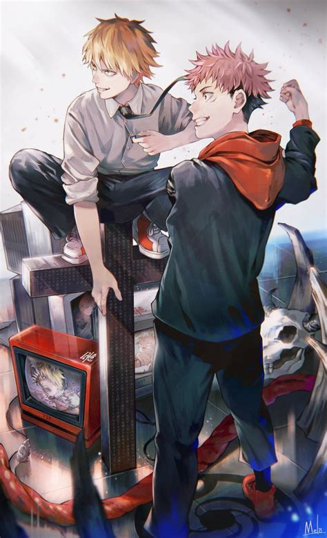 Chainsaw Man On Twitter 𝗖𝗵𝗮𝗶𝗻𝘀𝗮𝘄 𝗠𝗮𝗻 𝘅 𝗝𝘂𝗷𝘂𝘁𝘀𝘂 𝗞𝗮𝗶𝘀𝗲𝗻 Crossover