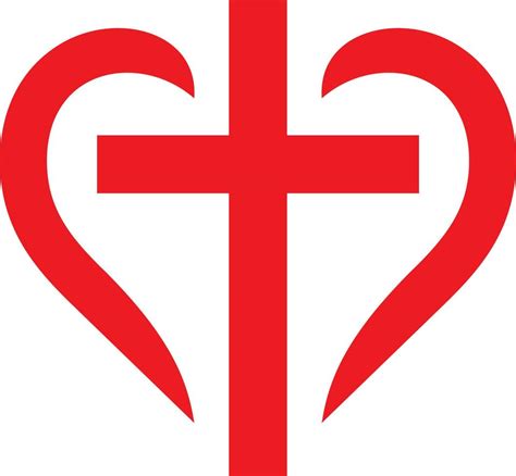 Heart With Cross Clip Art