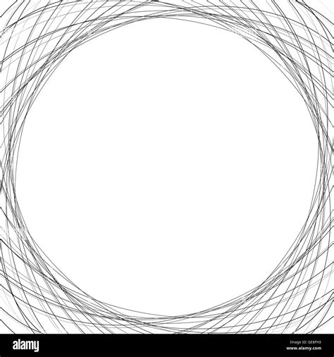 Concentric Irregular Circles Circular Element With Random Scribble Sketchy Feel Abstract