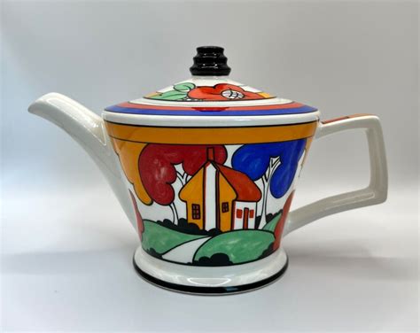 Sadler Clarice Cliff Inspired Teapot Art Deco Style Made In England Etsy