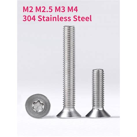 M2 M2 5 M3 M4 304 Stainless Steel Countersunk Head Torx Screw Flat Head