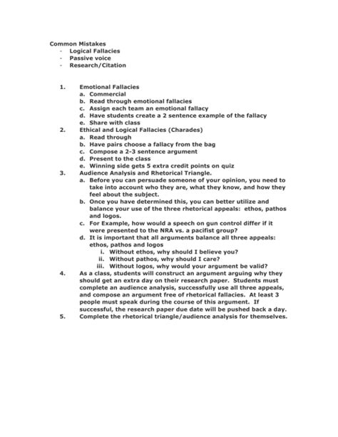 Rhetorical Fallacies