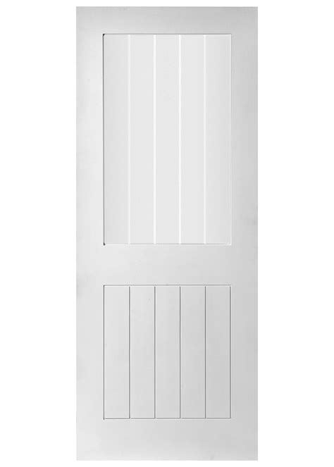 42mm Nevada White 1 Panel And 1 Glass Frosted Printed Glass White Primed