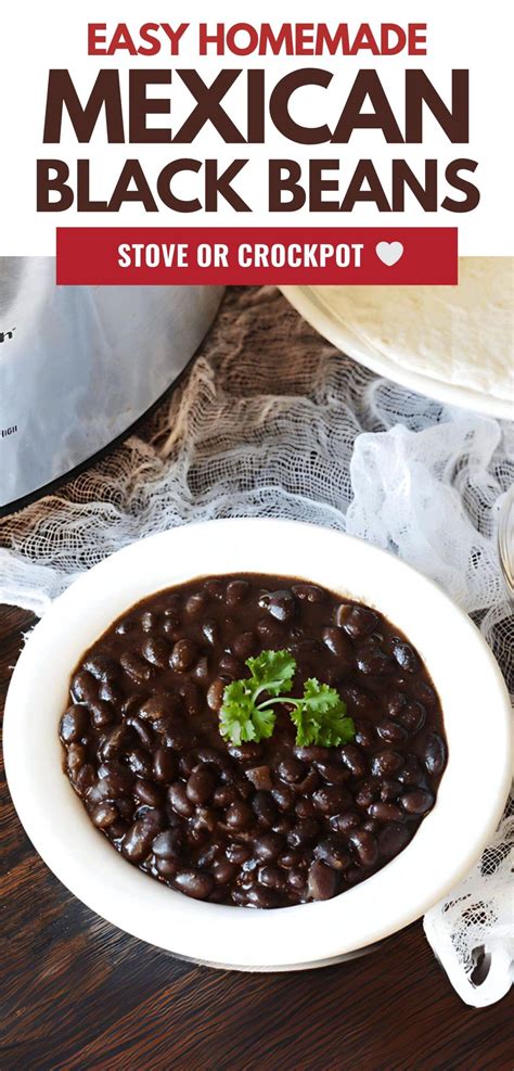 Homemade Mexican Black Beans Recipe Mexican Black Beans Black Bean