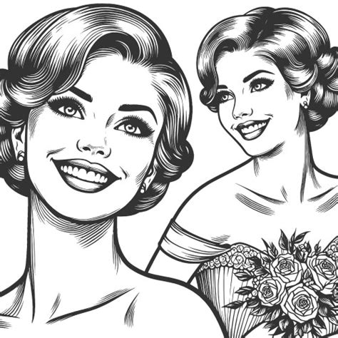 Hawaiian Pin Up Girl Engraving Sketch Royalty Free Vector