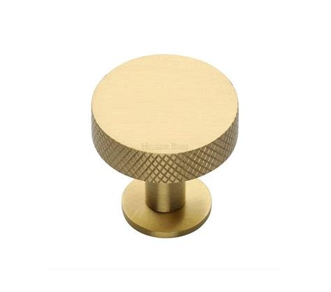 Heritage Brass C3882 Knob Disc Knurled Design Satin Brass