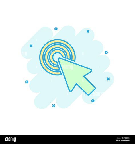 Computer Mouse Cursor Icon In Comic Style Arrow Cursor Vector Cartoon Illustration Pictogram