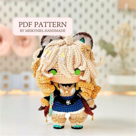 Crochet Pdf Pattern Xilonen Chibi Amigurumi Etsy