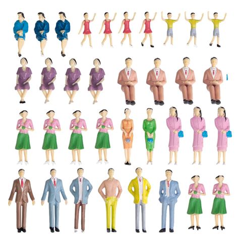 Lot 50pcs Model Train Men Women People Painted Fig Grandado