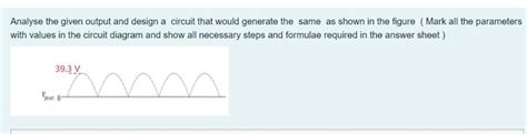 Solved Analyse The Given Output And Design A Circuit That Chegg