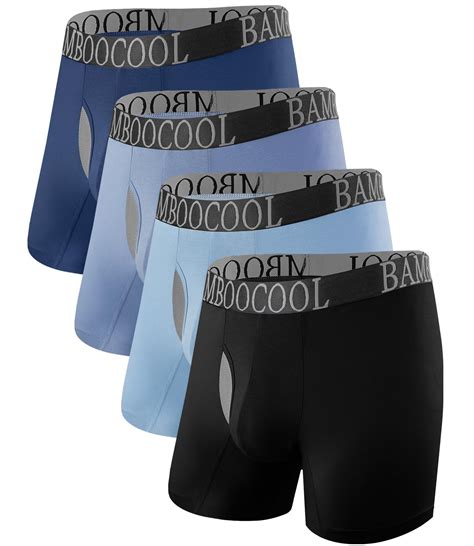 Bamboo Cool Mens Ultra Breathable Underwear Mesh Boxer Briefs With