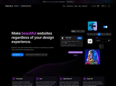 Hero Ui By Heroui Inc A React Template Built At Lightspeed
