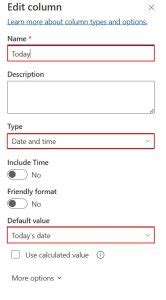 Sharepoint Calculated Column Date Examples