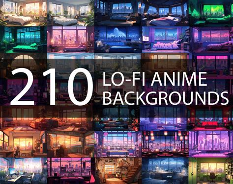 210 Lo Fi Anime Vtuber Backgrounds Big Bundle Stream Backgrounds
