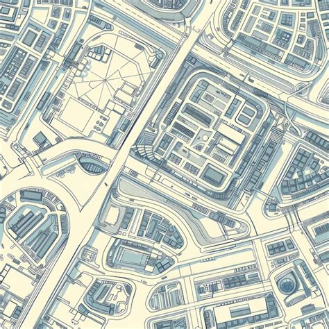 Un Mapa De La Ciudad Con Muchos Edificios Y Carreteras Imagen Premium