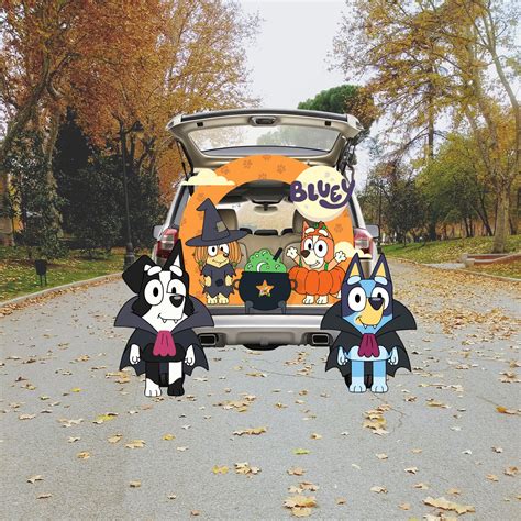 Bluey Bingo Halloween Themed Party Characters Props Cutouts Decoration