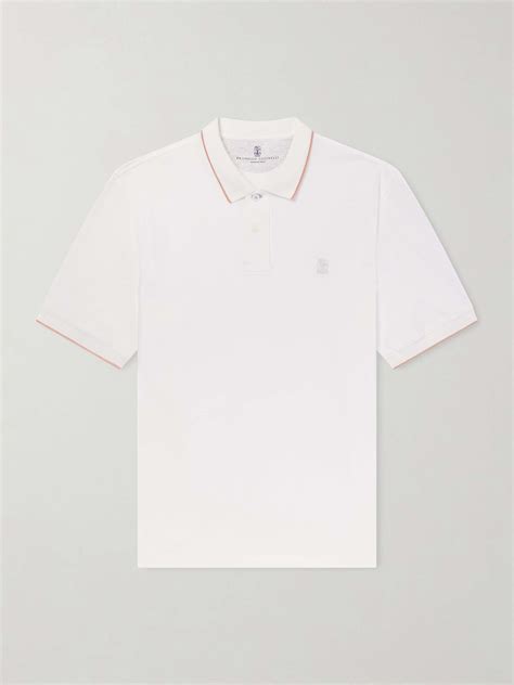 Brunello Cucinelli Logo Embroidered Cotton Polo Shirt For Men Mr Porter