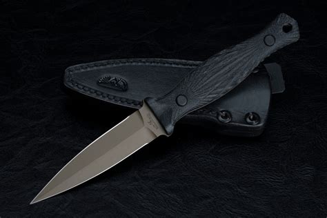 Les George Knives Galvo Dagger Cpm 3v Flat Dark Earth Cerakote Blade W