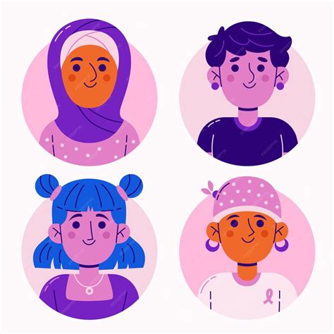 손으로 그린 아바타 그림 무료 벡터