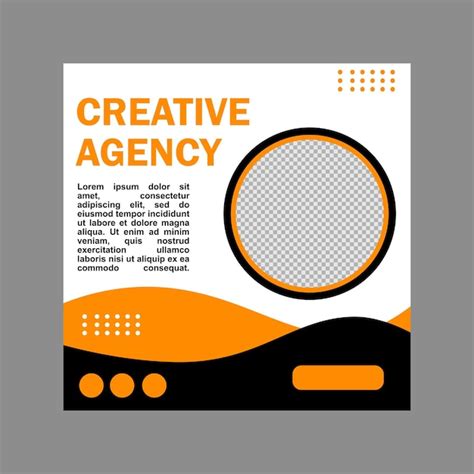Premium Vector White And Orange Social Media Post Template Design For