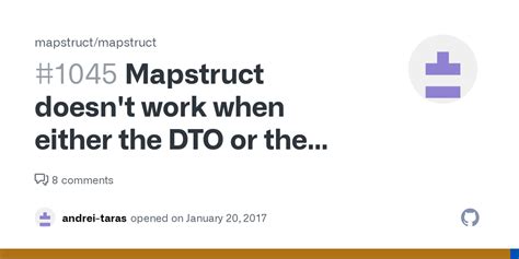 mapstruct doesn t work when either the dto or the model is generated