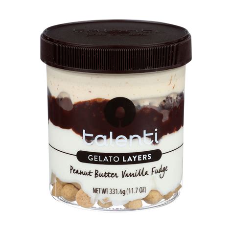 Talenti Layered Gelato Peanut Butter Vanilla Fudge Layers 117 Oz