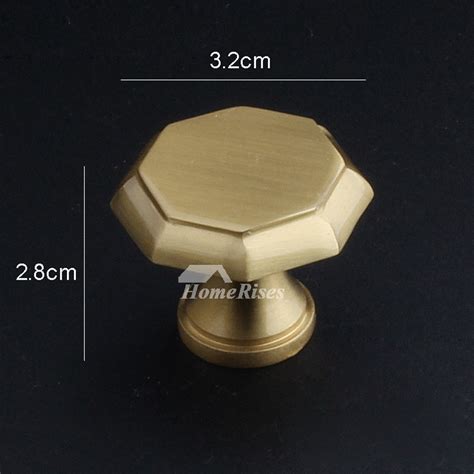 Kitchen Knobs Brushed Antique Brass Closet Interior Gold Cabinet