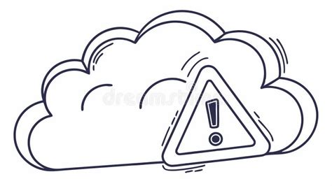 Warning Cloud Vector Alert And Danger Icon For Notifications And