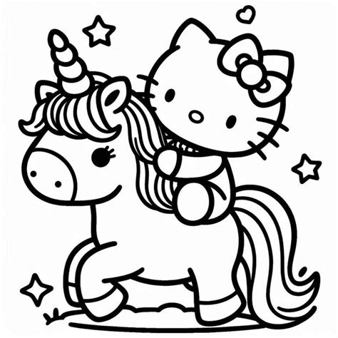 Hello Kitty Estilizada Para Colorir Pintar E Divertir Se