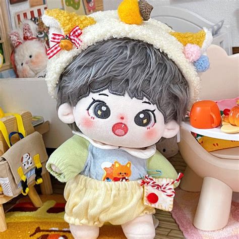 现货速发spot Quick Delivery20cm时代少年团刘耀文棉花娃娃有骨架刘吻文玩偶公仔裸娃送出生证20cm Era Youth League Liu Yaowen Cotton