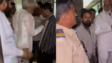 On Camera Shiv Sena Minister Dada Bhuse Caught Doing Dadagiri Slaps