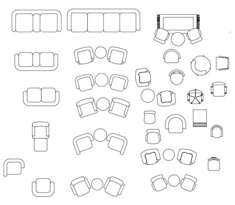 Cad Drawings Details Of 2 Seater Sofa