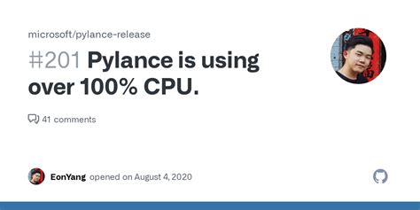 Pylance Is Using Over 100 Cpu · Issue 201 · Microsoftpylance Release · Github