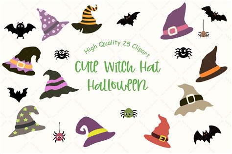 Cute Witch Hat Halloween Graphic By Halo Whimsy Creative · Creative Fabrica