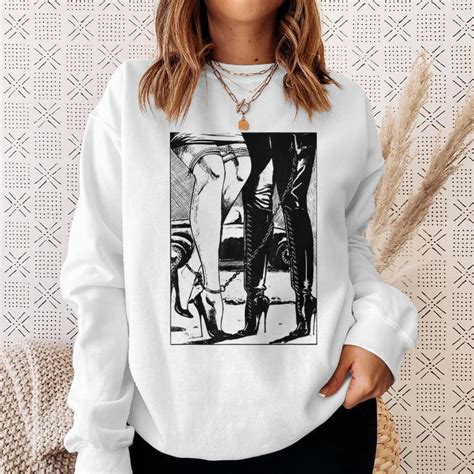 Hot Lesbian Rope Bondage Lovers Lesbian High Heel Dominatrix Sweatshirt