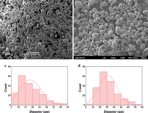 Scanning Electron Micrographs Of Potato Starches Hongmei A And