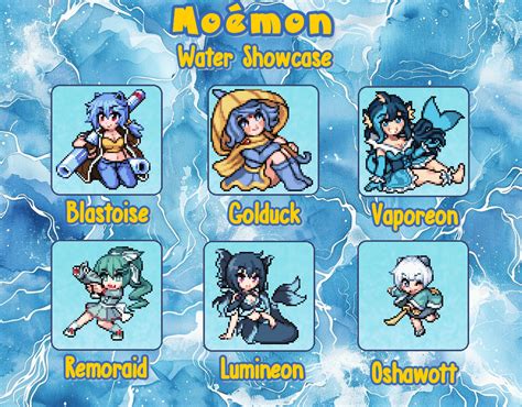 Moemon Water Showcase X Moemonofficial R Pokemonromhacks