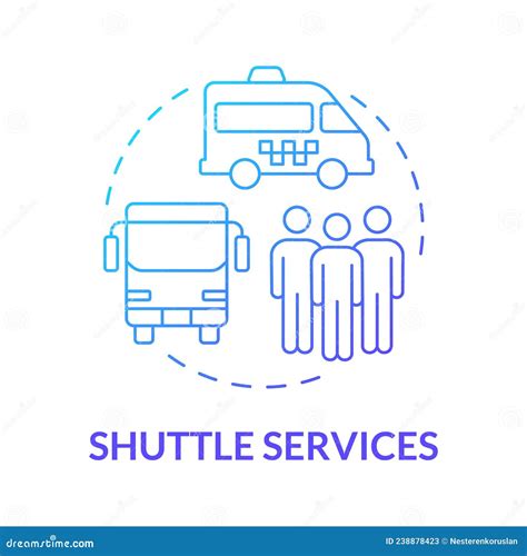 Shuttle Services Flat Vector Cartoon Illustration Transfer Taxi