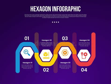 Hexagon Or Hexagonal Six Sided Polygon Template Infographic With Thick