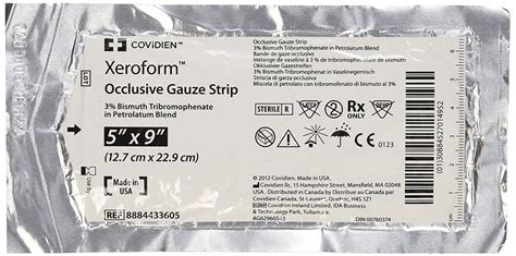 Covidien Xeroform Petrolatum Dressing 5x9 3 Ct Adaptic Non Adhering