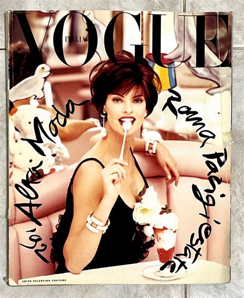 Vogue Magazine Italia Alta Moda March 1992 Linda Evangelista Shalom Ha