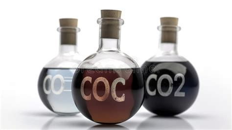 Co2 Formula On White Isolated Background Generative Ai Stock