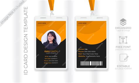 Premium Vector Vector Professional Id Card Design Template