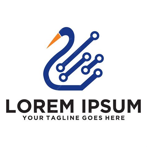 Premium Vector Duck Tech Circuit Logo Idea