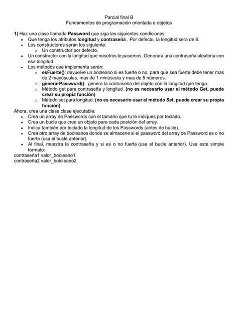 Parcial Final B Pdf Constructor Programación Orientada A Objetos Programación
