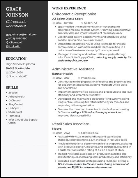 7 Chiropractor Resume Templates And Examples For 2025