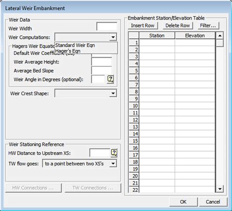 Weir Equations In Hec Ras Kleinschmidt
