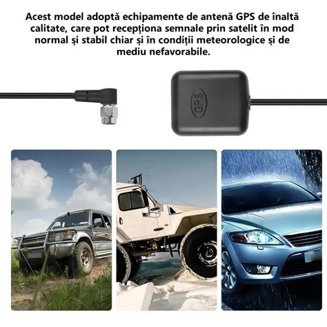 Antena Gps Ajieqaq Magnetica 90 Sma Semnal 28db Negru 18m Emagro