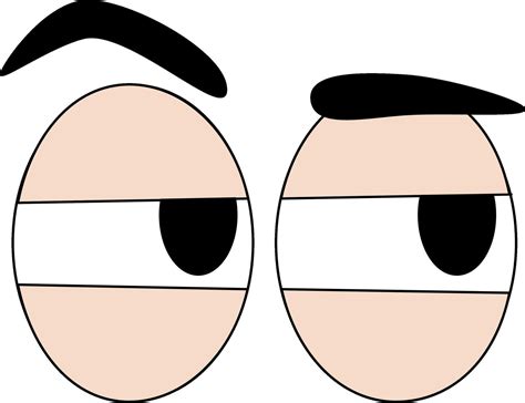 Suspicious Eyes With Looking A Head And One Eyebrow Up Illustrations