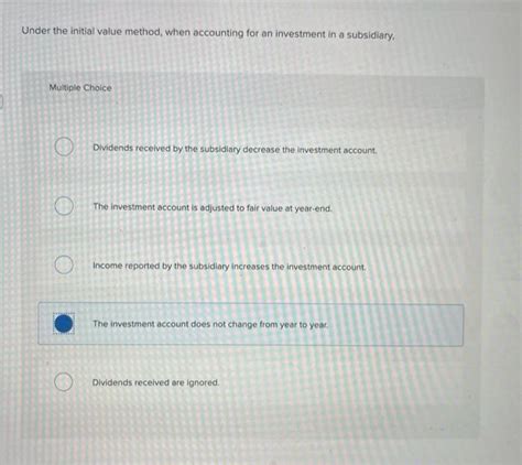 Solved Under The Initial Value Method When Accounting For